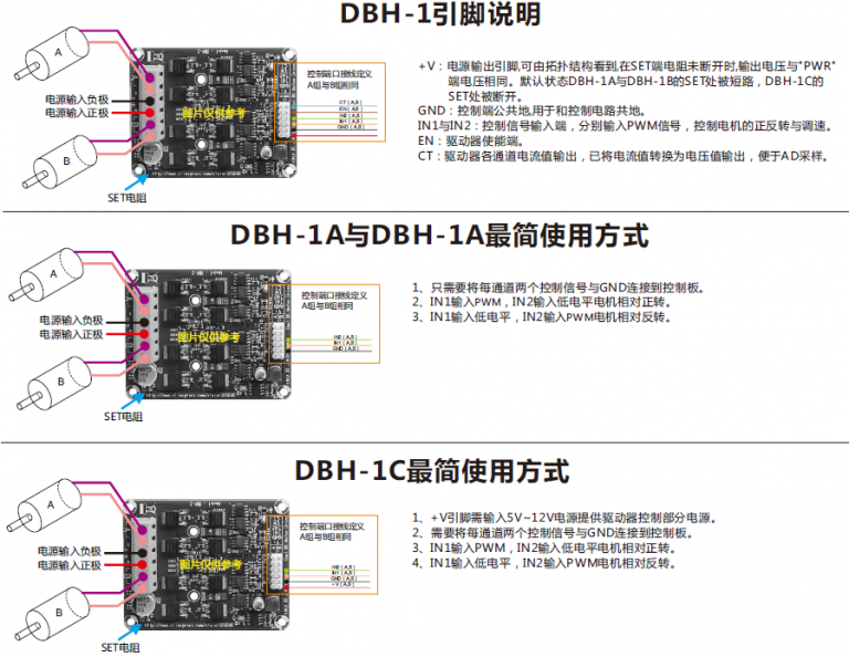 DBH-1B大功率直流減速馬達驅動器 (12V /50A) – 良棋科技 (Z 機研)